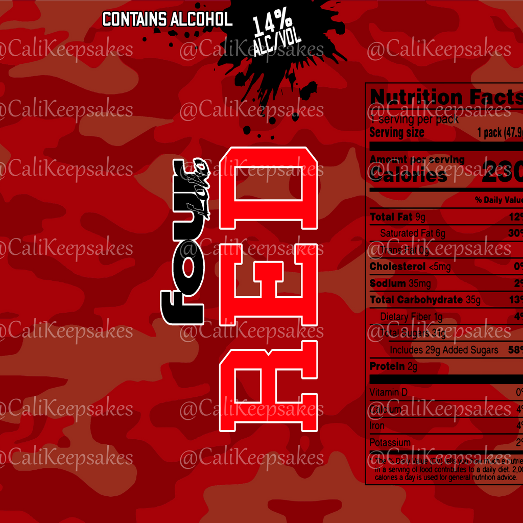 Four Loko Red PNG for Sublimation/Waterslide 300DPI | CaliKeepsakes ...