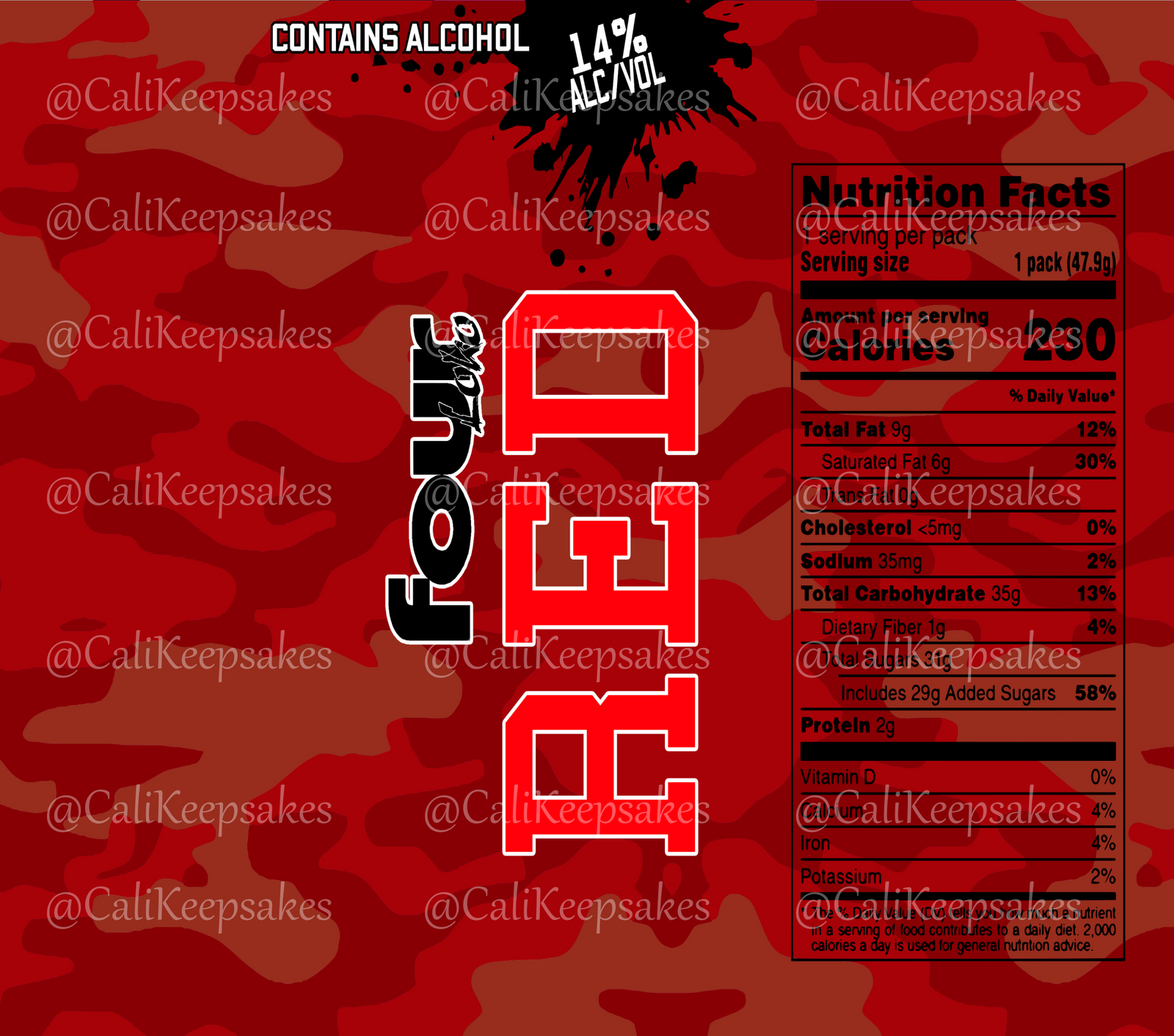 Four Loko Red PNG for Sublimation/Waterslide 300DPI | CaliKeepsakes ...