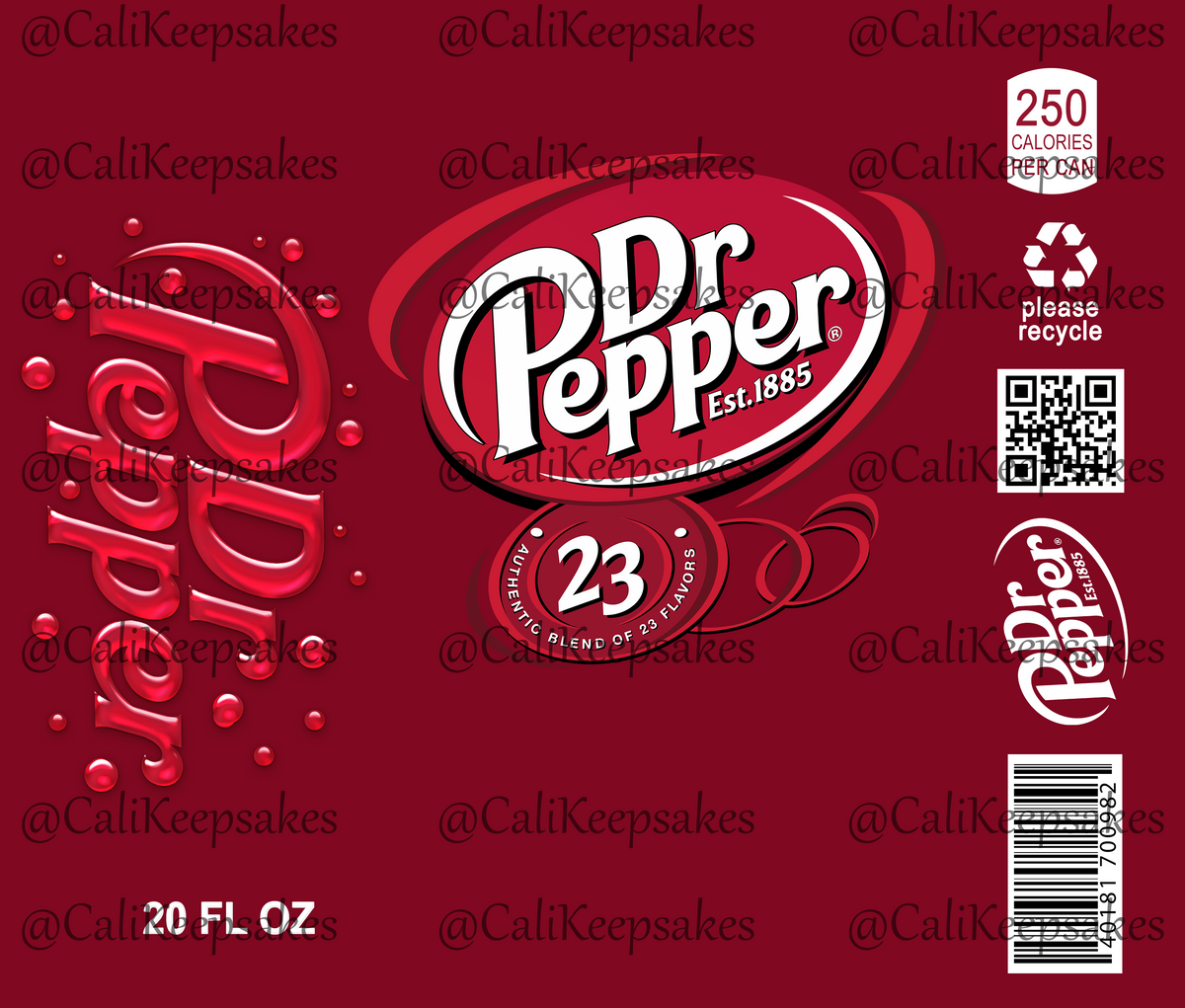 Dr. Pepper Soda Label PNG - Sublimation 300DPI | CaliKeepsakes – Rustic ...