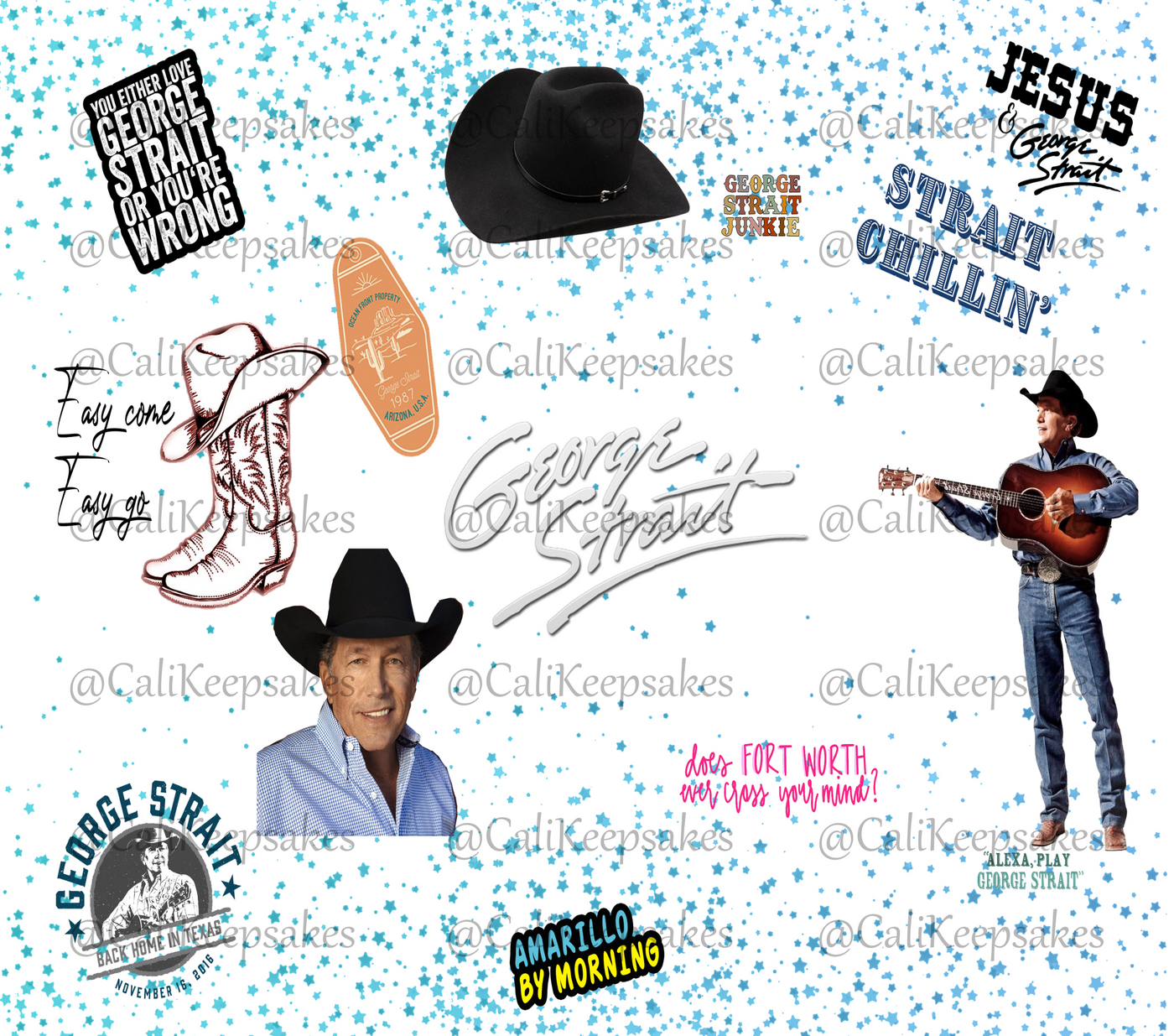 The King George Strait PNG Sublimation - 300DPI | CaliKeepsakes ...